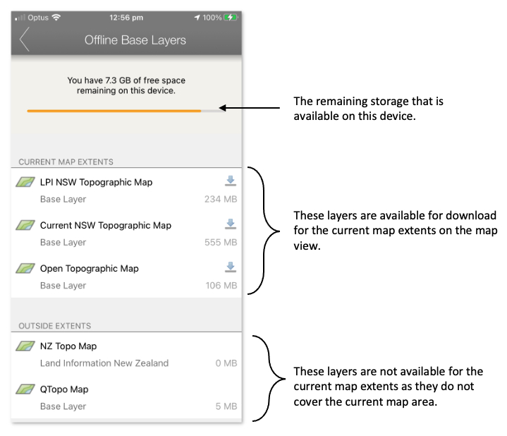 Base Layers Screen — FireMapper Enterprise Manual documentation